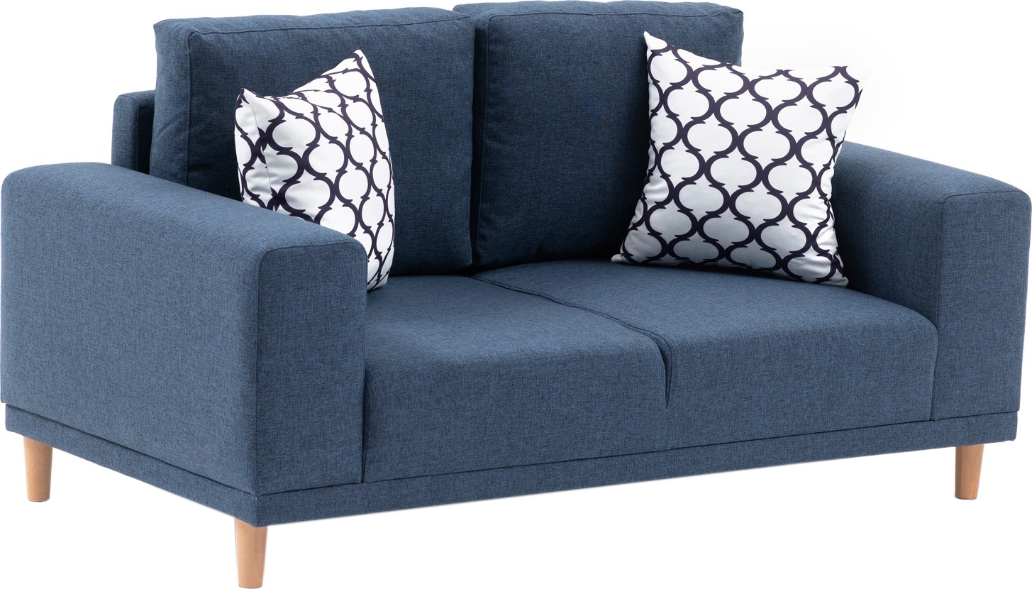 Canapé 2 places Franz - Bleu foncé - Canapés 2 places - Trendrum.fr