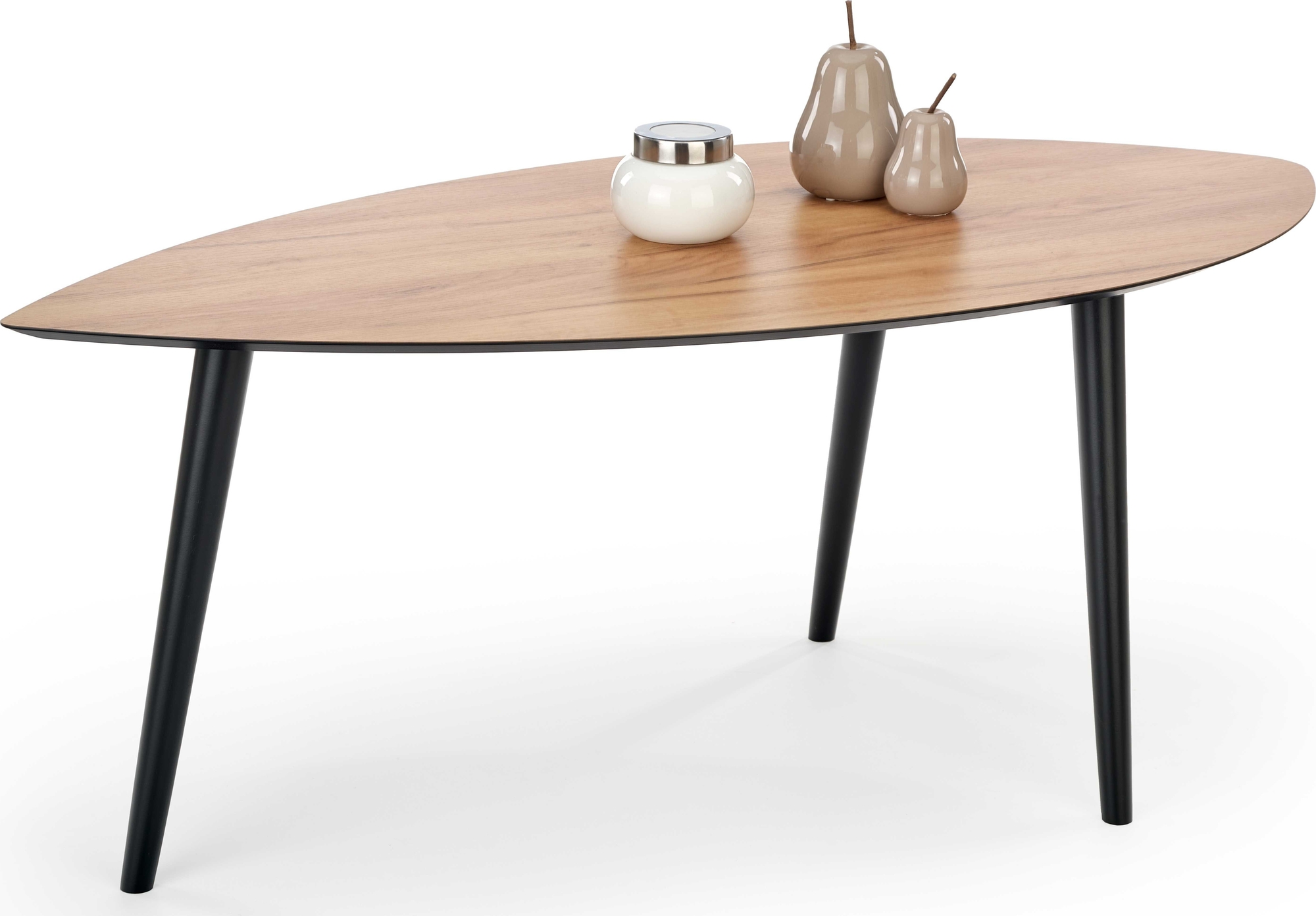 Table basse Olmec 120x 60 cm - Chêne Wotan/noir - Table basse en bois ...