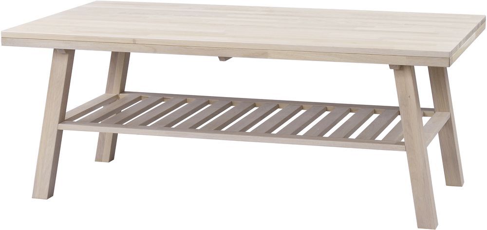 Table basse Alyssa 130 x 75 cm - Chêne blanchi - Table basse en bois ...