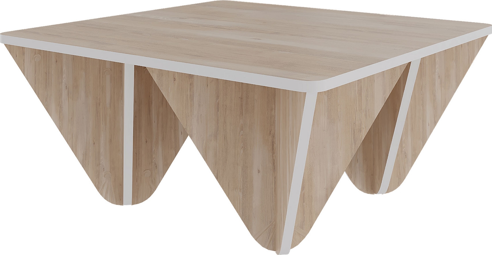 Table basse Adamas 80 x 80 cm - Chêne/blanc - Table basse en bois ...