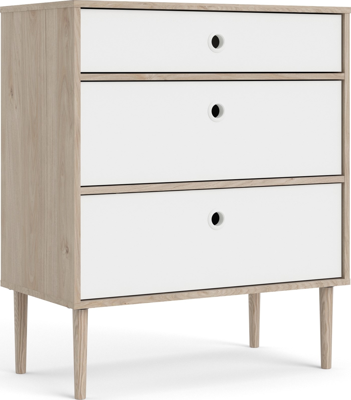 Commode Rome - Hickory/blanc - Commodes - Trendrum.fr