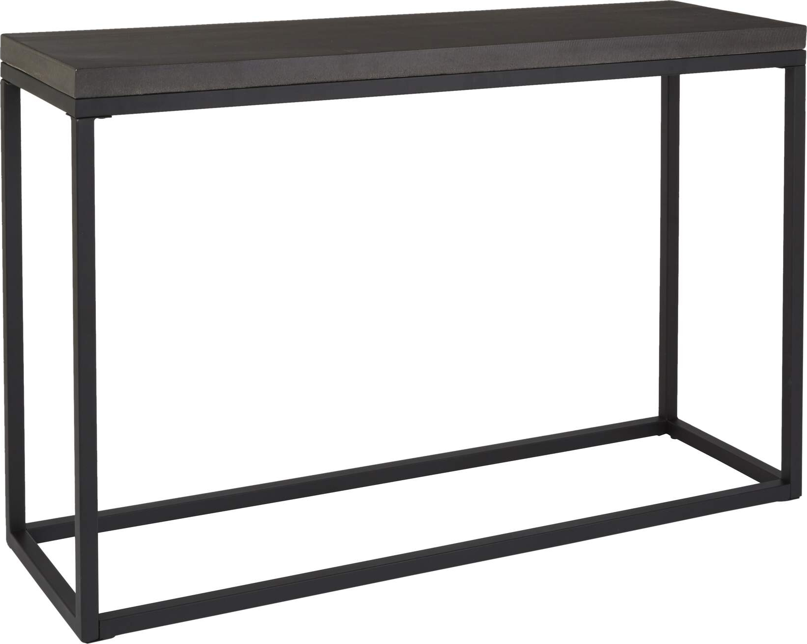 Table console béton noir 120 cm avec plateau béton - Consoles - Trendrum.fr