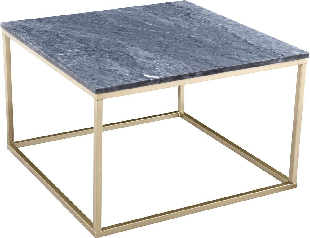 Table basse Accent 75x75 cm en marbre gris avec piètement couleur ...