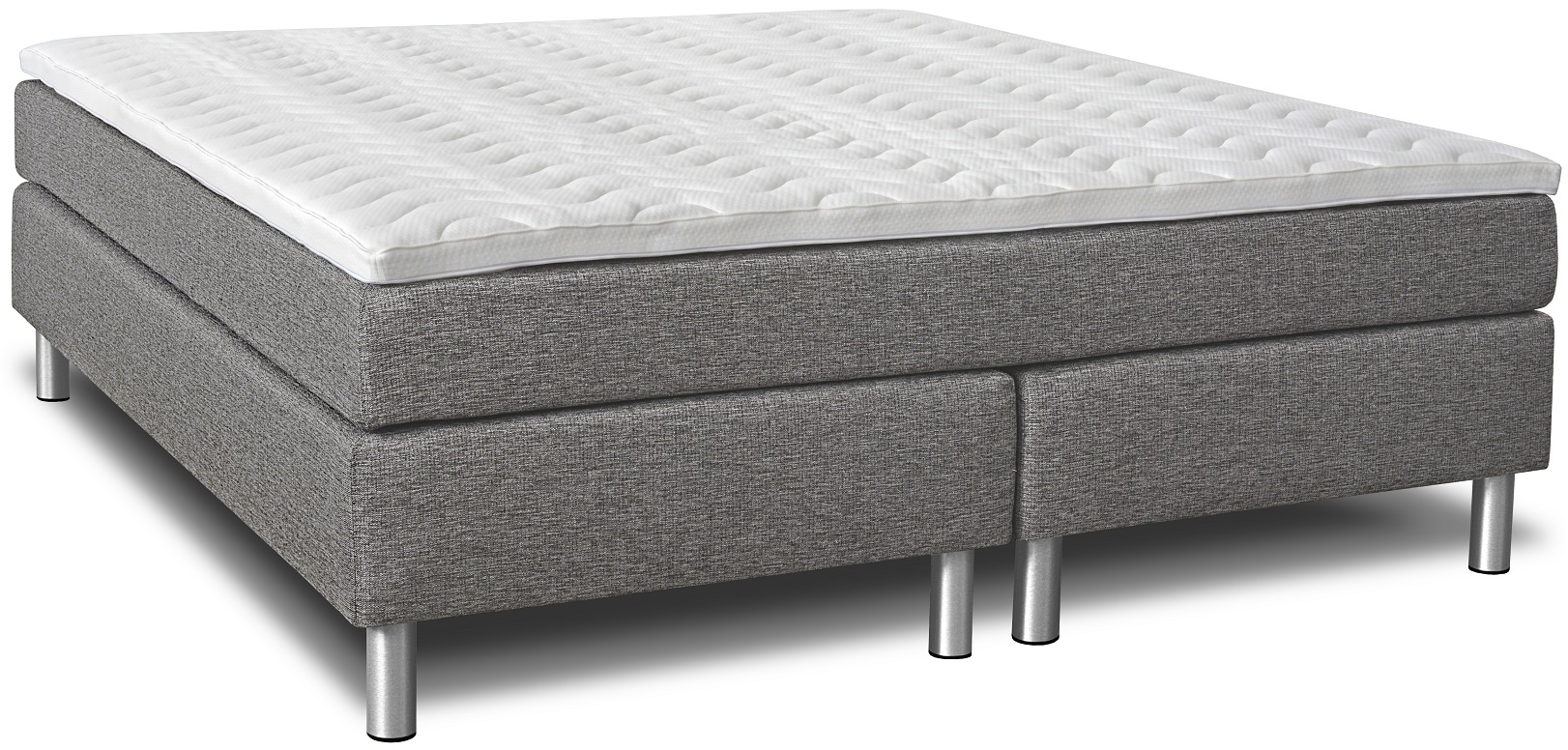 Lit continental Confort poche 5 zones (Gris) - Toute largeur - Lits ...