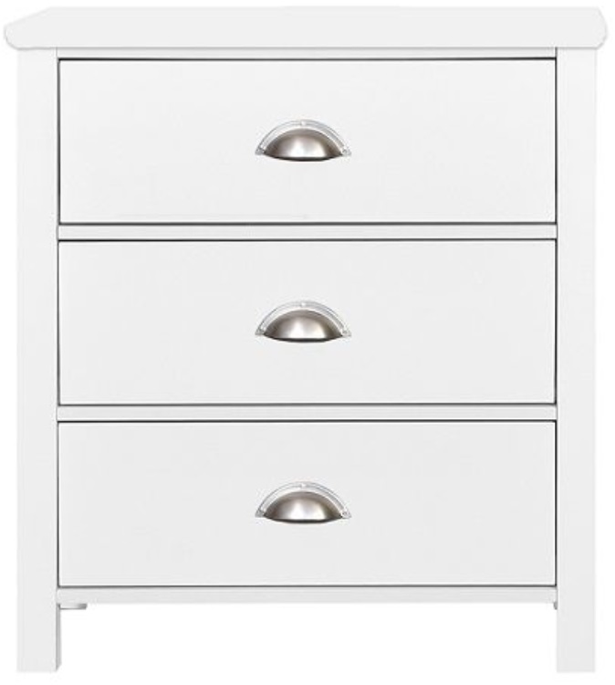 Commode Källunda avec trois tiroirs - Blanc - Commodes - Trendrum.fr