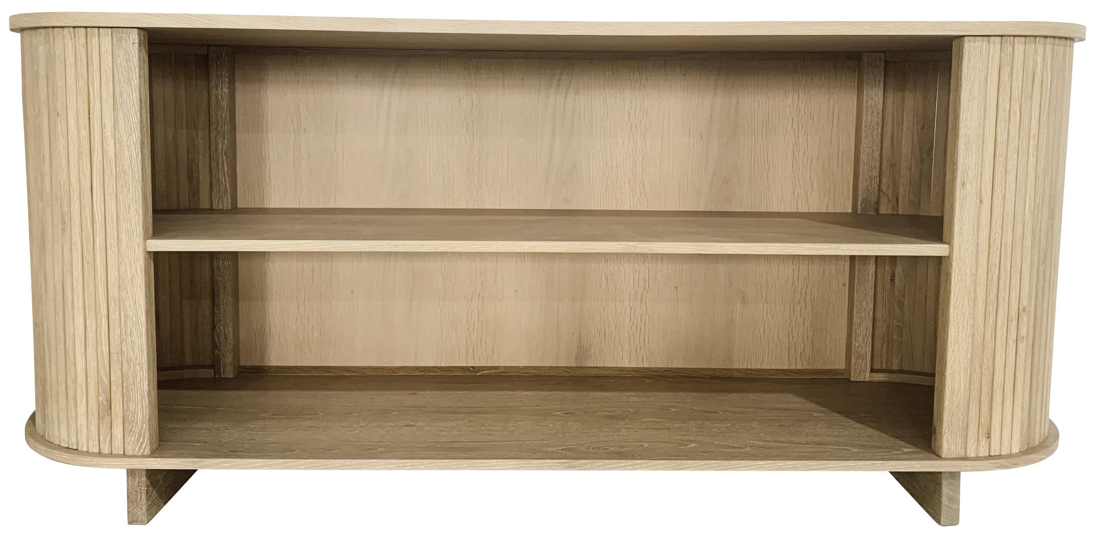 Buffet Nova en badigeon avec lattes en bois - Buffets et consoles ...