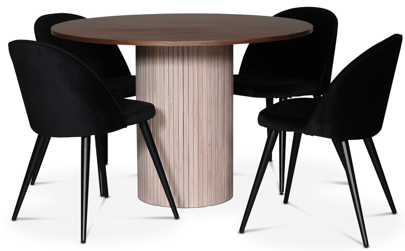 Groupe alimentaire décibel; table à manger ronde + 4 chaises Alice ...