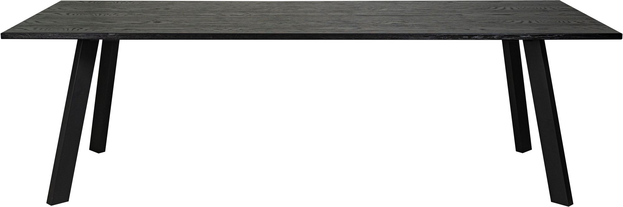 Table à manger longue Freddy pour 10 personnes en chêne teinté noir et ...