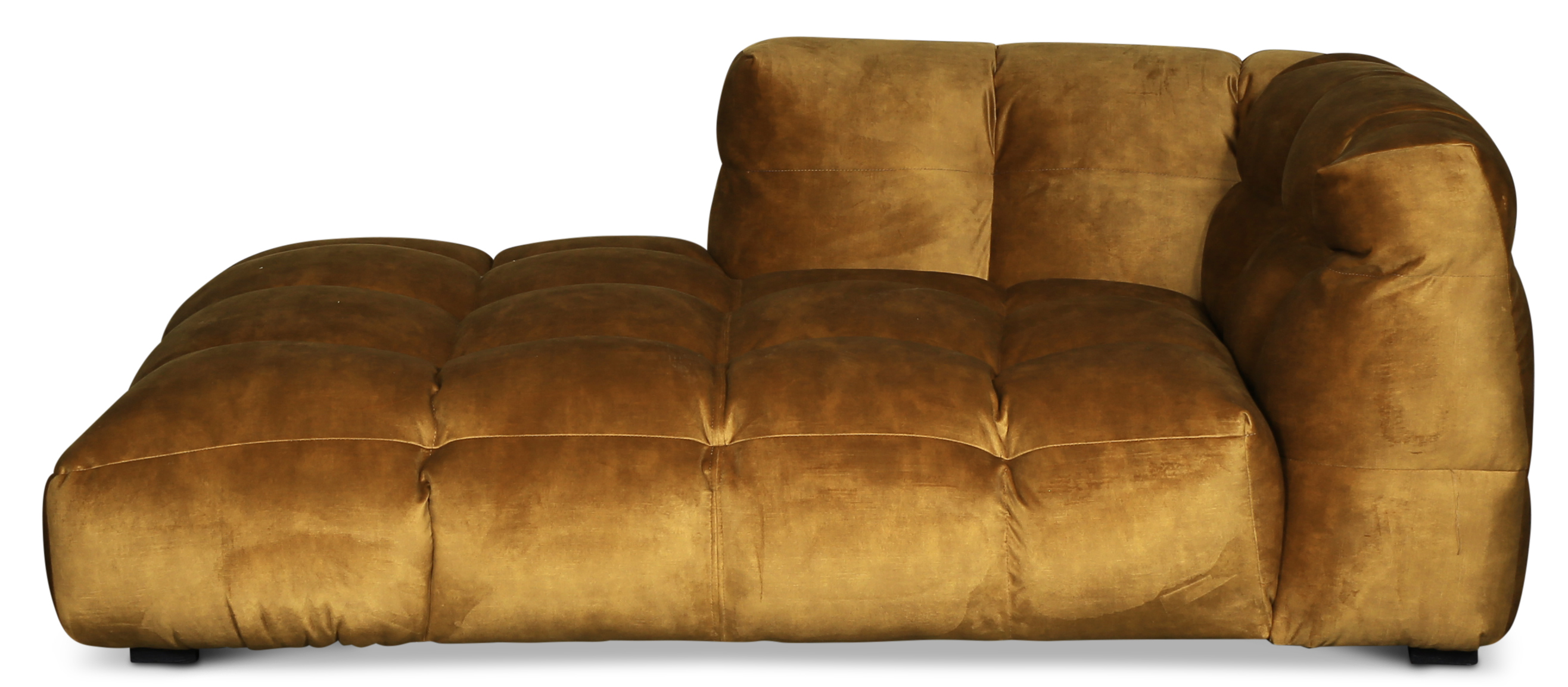 Chaise longue Bill côté gauche - Jaune feu - Canapés avec divan ...