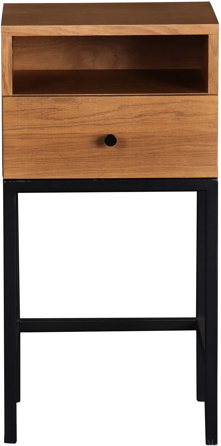 Table de chevet Stilo V.2 avec tiroir chêne fumé - Tables de chevet - Trendrum.fr