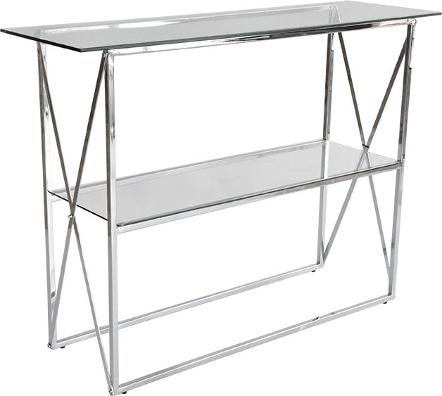 Table console Cross 110 x 35 cm - Chrome - Consoles - Trendrum.fr