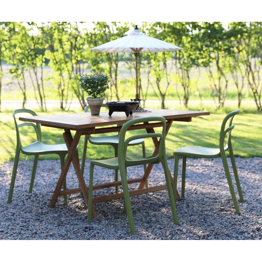 Groupe de repas Saltö teck : Table Flap en teck avec 4 chaises ...